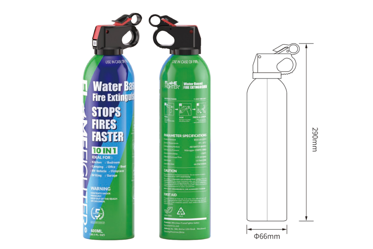 600g Dry Powder / 600ml Water-Based Fire Extinguisher Spray ...